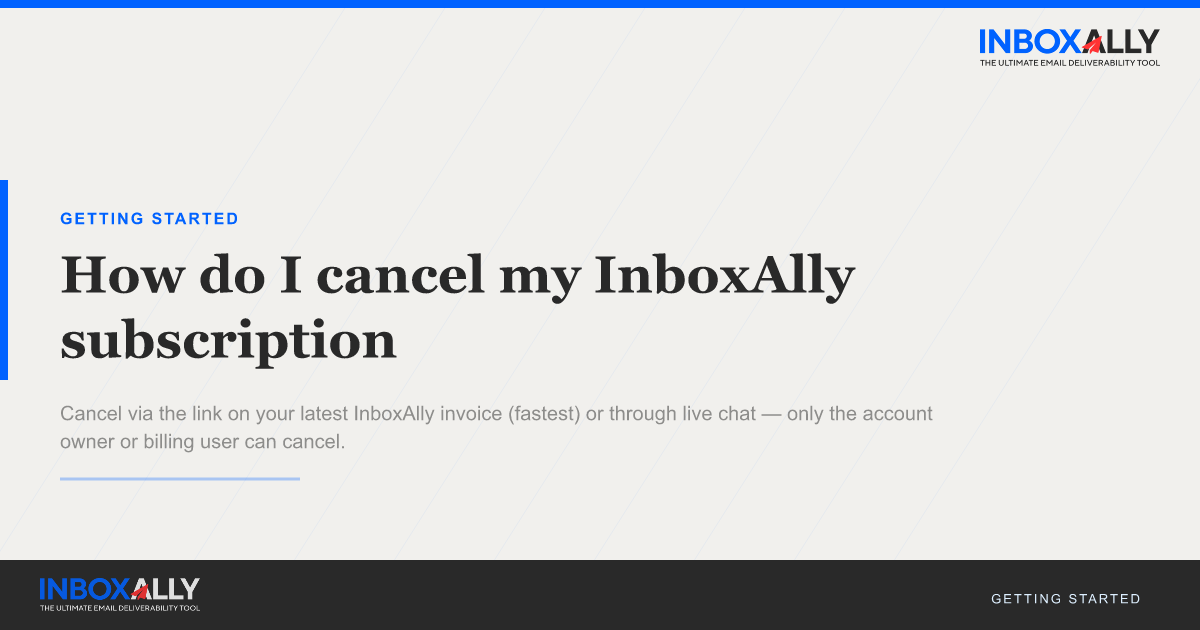How do I cancel my InboxAlly subscription? | InboxAlly Knowledge Base