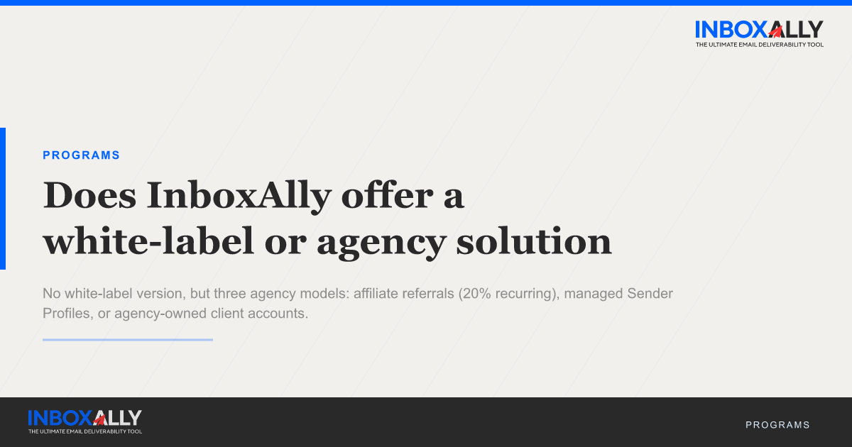 Does InboxAlly offer a white-label or agency solution? | InboxAlly ...