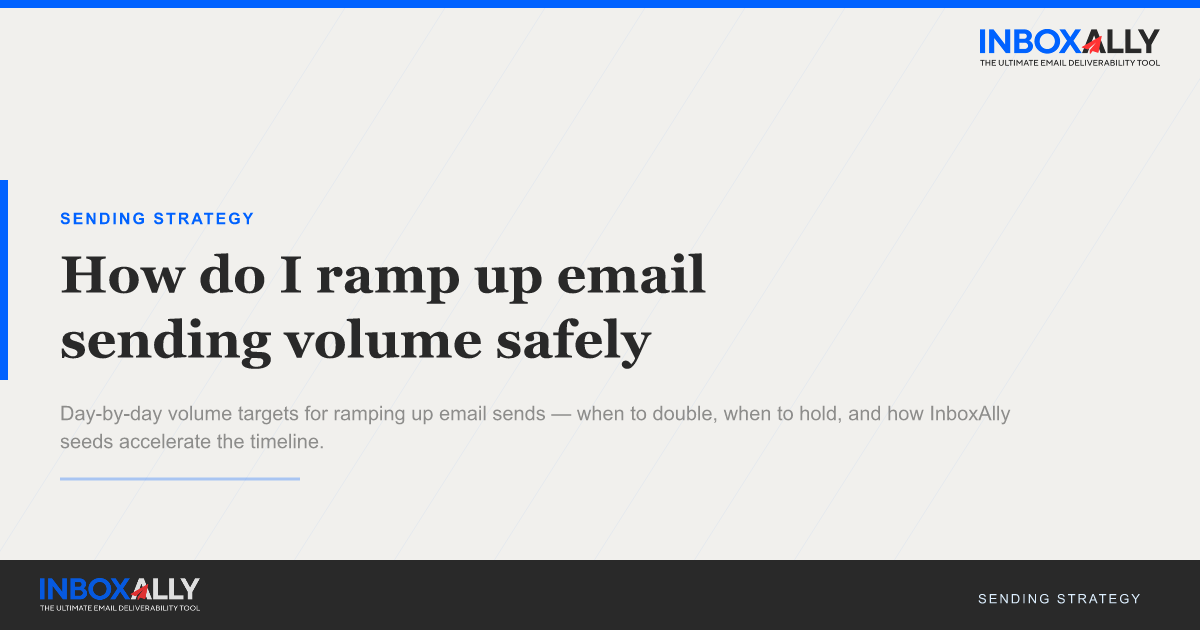 How do I ramp up email sending volume safely? | InboxAlly Knowledge Base